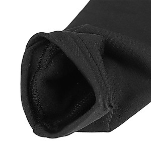 Keenso Arm Warmers, Windproof Cycling Arm Warmers Fleece Sports Arm Sleeves UV Sun Protection Cycling Arm Warmers Men Outdoor Cold Weather Arm Warmers(Black L)