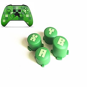 Replacement Bullet Buttons ABXY Mod Kit Levers Joystick for Xbox One S Slim Elite Controller (Grass Green)