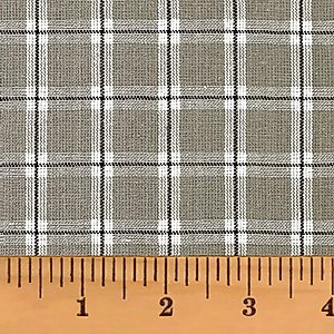 Magnolia Gray 6 Homespun Cotton Plaid Fabric by JCS - Sold by The Yard