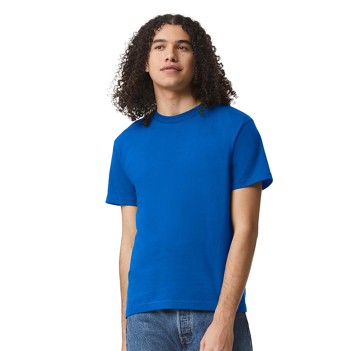American Apparel Heavyweight Cotton T-Shirt, Style G1301/G1301GD, Multipack, Royal Blue (2-Pack), 2X-Large
