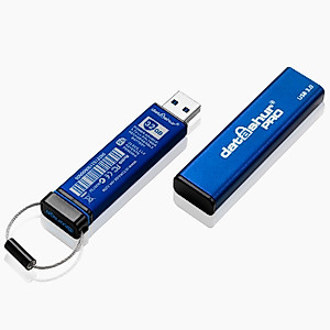 iStorage datAshur PRO 128 GB | Encrypted USB Memory Stick | FIPS 140-2 Level 3 Certified | Password protected | Dust/Water Resistant