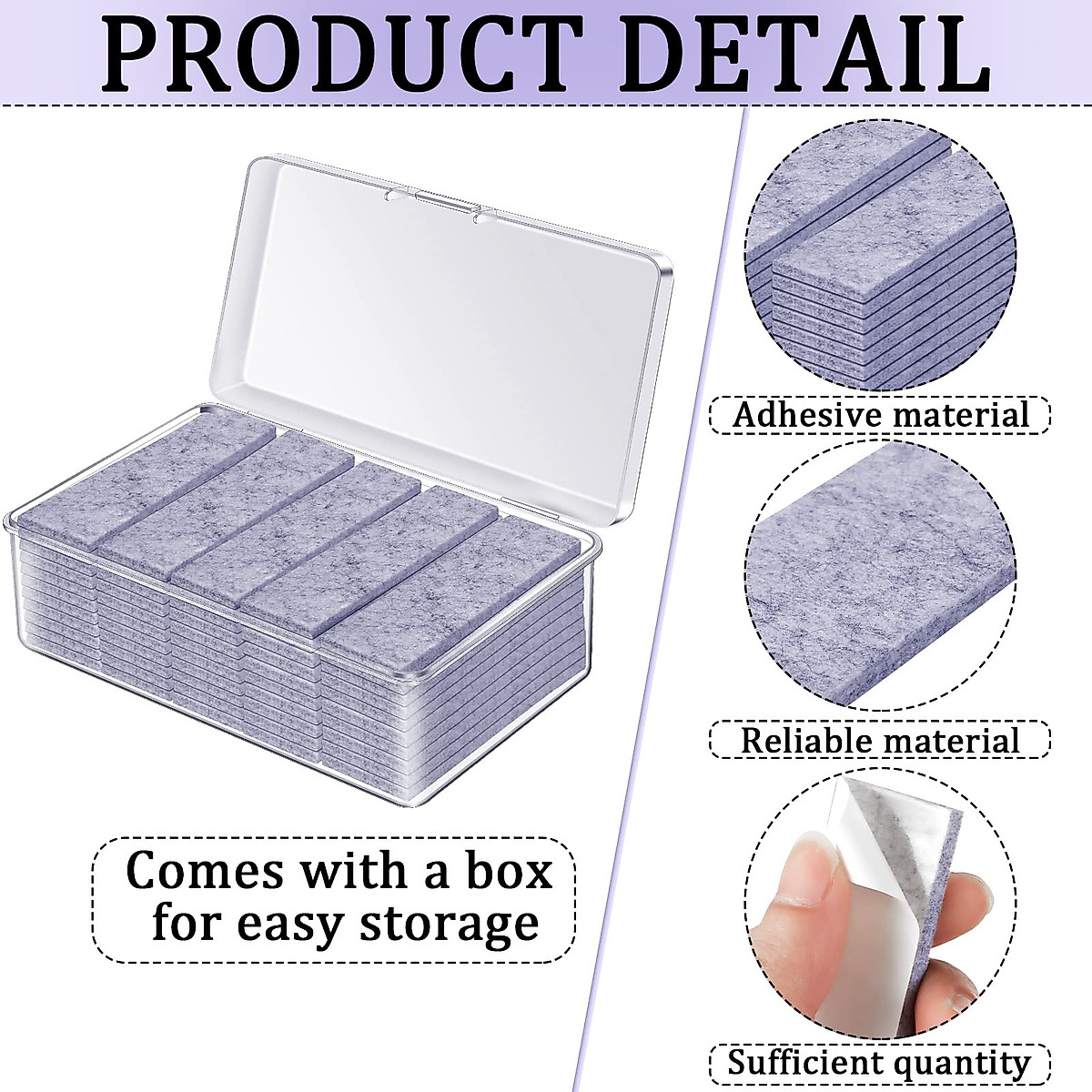 50 Pieces Headboard Stoppers Anti Vibration and Soundproof Pads Anti Shake Tool for Beds Self Adhesive Bed Stoppers for Headboard Couch Wall Protector for Bed Cabinet Sofa Furniture