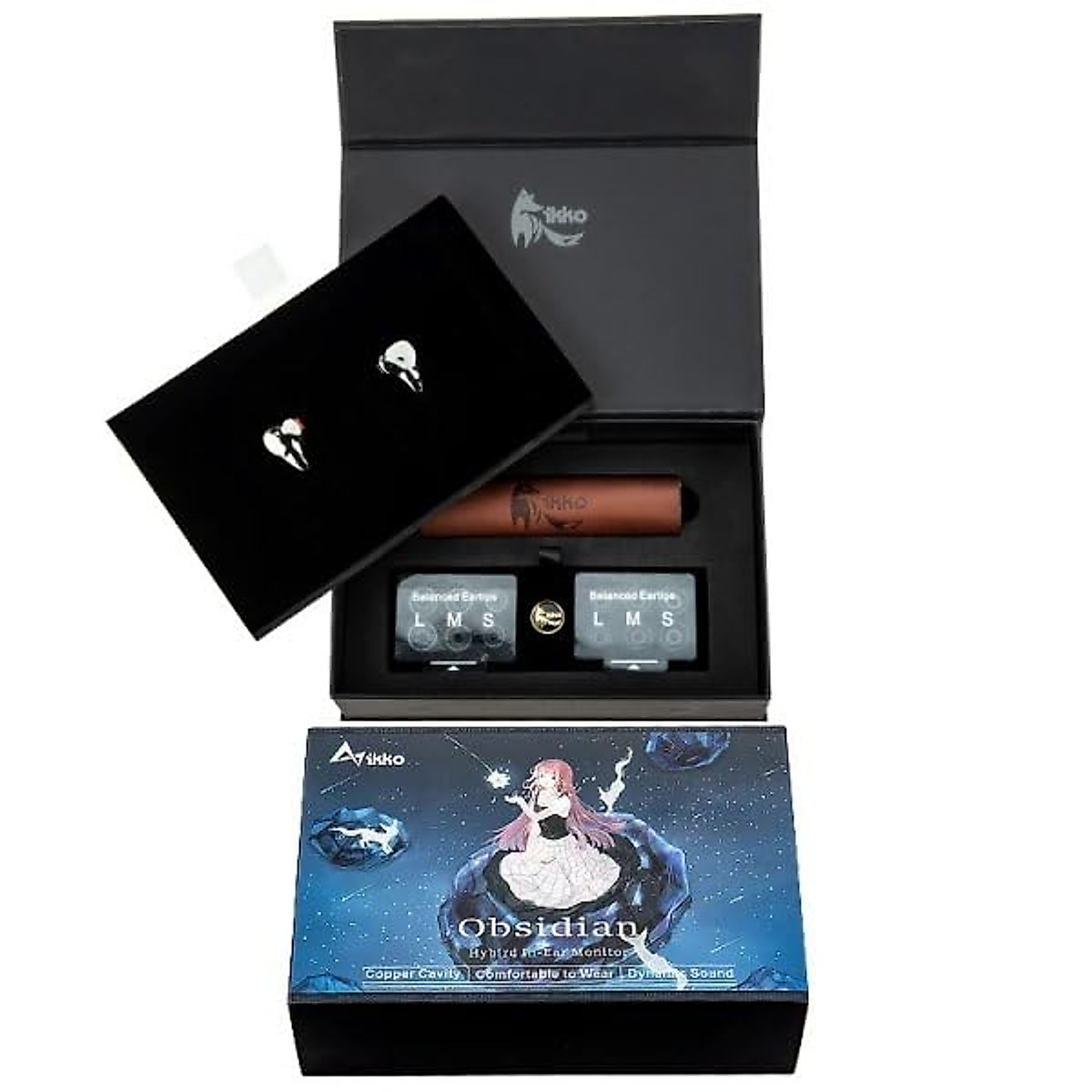 Ikko OH10 in-Ear Monitor, Detachable Design in-Ear Headphone/Earphone,10mm Dynamic Drive + Knowles 33518 Balanced Drive Dual Hybrid