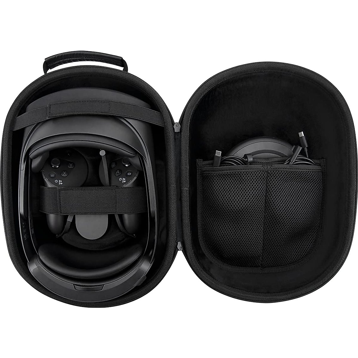 Hard Carrying Case Compatible with Quest Pro Accessories VR Headset with all in one storage, Touch Controllers and Other Accessories, Ultra-Sleek Design for Travel and Storage