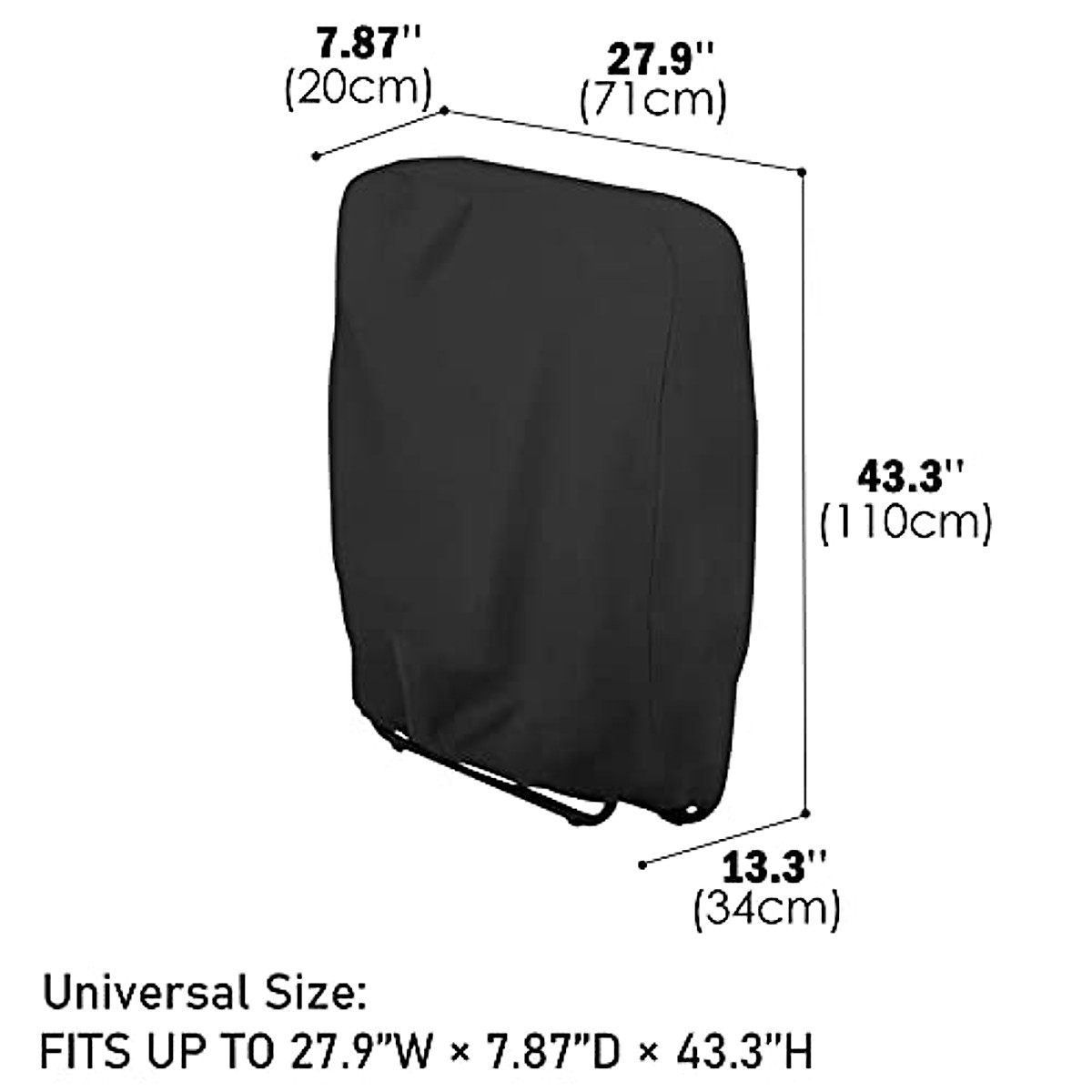 SHINLEYPACK Zero Gravity Chair Cover Outdoor Folding Chair Cover 2 PCS Waterproof Patio Lawn Chair Covers, Dustproof Lawn Patio Furniture Covers All Weather Resistant (28''L x 13''W x 43''H)