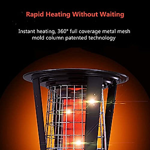 YAOJIA Outdoor Heaters Liftable Patio Heater, Commercial Outdoor Propane Gas Heater, Quiet & Fast Heat Garden Heating Lamp, Height Adjustable Heating Stove