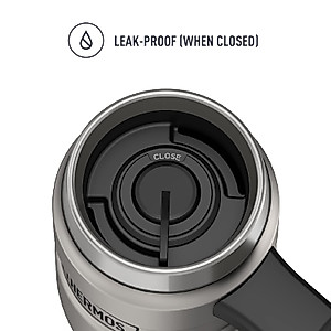 THERMOS Stainless King Vacuum-Insulated Beverage Bottle (40 Ounce) and Travel Mug (16 Ounce), Matte Steel