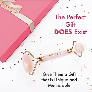 Rose Quartz Face Roller Skin Care Tools - Face Massager Roller, Facial Roller & Eye Roller for Puffy Eyes, Facial Massager Facial Tools Pair Perfectly with Skincare & Are Self Care Gifts for Women