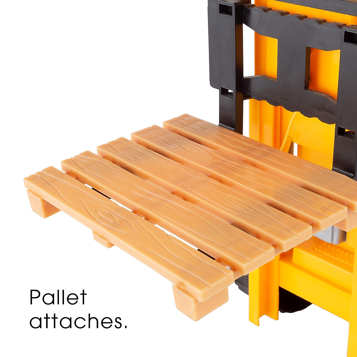 Hey! Play! Remote Control Toy Forklift– 1:24 Scale, Fully Functional RC Fork Truck with Lights and Sound, Includes Pallet, Pretend Barrel for Kids,Brown/a