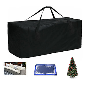 FLYMEI Outdoor Cushion Storage Bags 68 inch Waterproof Extra Large Patio Cushion Furniture Storage Bag with Handles for Patio Furniture Cushion, Aboveground Pools and Christmas Tree
