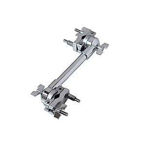 Dual Drum Clamp with 360° Rotation - V-to-V Ratcheting Clamp - Mounting Bracket with Quick-Release Double Clamp - Extended 8.5” Length - By DRUMTOP