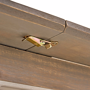 GDFStudio Outdoor Acacia Wood Expandable Dining Table, Gray