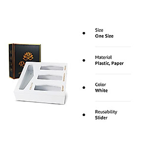 RNOONY Food Storage Bag Organizer, Gallon Quart Snack Sandwich and Slider Bag Dispenser for Kitchen Drawer(1 Box 4 Slots)