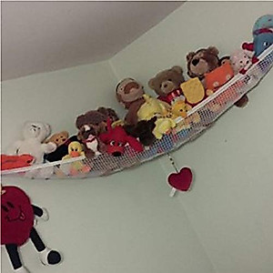 FANFA Toy Hammock Baby Animals Large Stuffed Nursery Bedding Bedroom Towels Organize Dolls 25lbs Kids Tidy Teddy Storage Soft Net Childs Organizer Mesh