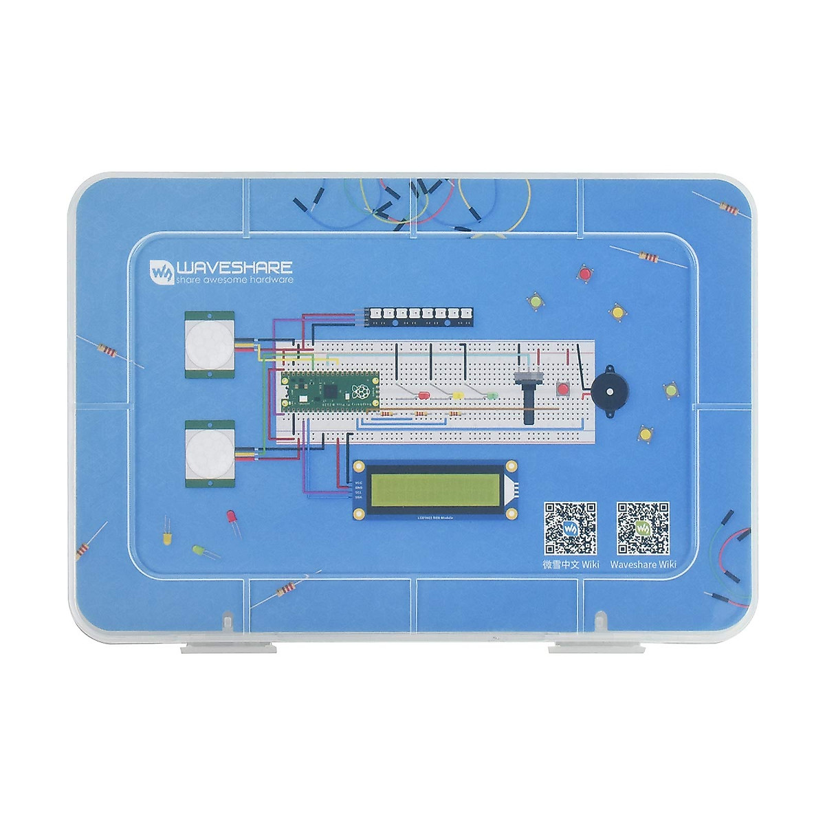 waveshare for Raspberry Pi Pico Basic Starter Kit with Rich Tutorials and Resources,Fast Getting Started with Raspberry Pi Pico and MicroPython Programming for Raspberry Pi Beginners