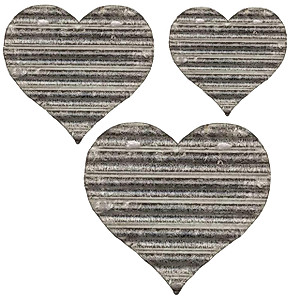 COLLECTIVE HOME - Metal Heart Wall Decor, Galvanized Steel Decorations, Rustic Hanging for Wedding Valentine‘s Day Party