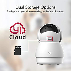 YI 2pc Pan-Tilt Dome Security Camera, 360 Degree 2.4G Smart Indoor Pet Dog Cat Cam with Night Vision, 2-Way Audio, Motion Detection, Phone APP, Compatible with Alexa and Google Assistant