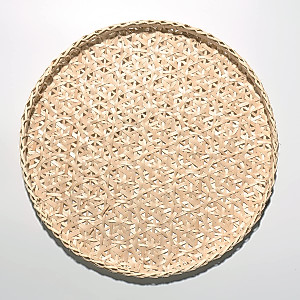 Decocoon 3 Pcs Handmade Wall Basket Decor, Seagrass Wall Decor, Wicker Wall Decor, Boho Wall Basket, Wall Baskets Decor Boho Flat Set 3, Decorative Plates for Wall Hanging Farmhouse (Set A)