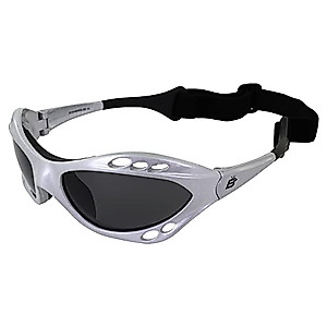 Birdz Eyewear Polarized Goggles Kite Surf Water Sport Surfing, Kayaking, Jetskiing PWC Personal Water Craft Silver Frame