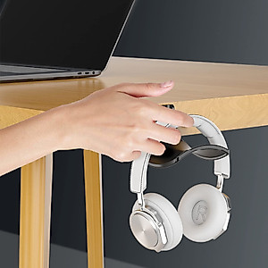 SIROLISA 2-Pack Never Fall Headphone Hooks Hanger Wall Mount, Headset Holder Stand for Universal Gaming Headset Airpods Max Sony Bose Beats, Strong Adhesive by Screws