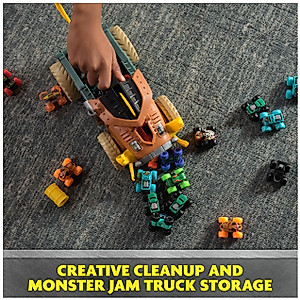 Monster Jam Mini Jam, Megalodon Mad Hog Chomper and Monster Truck, Fun Cleanup and Storage, Kids Toy Gifts for Boys and Girls Ages 3 and Up