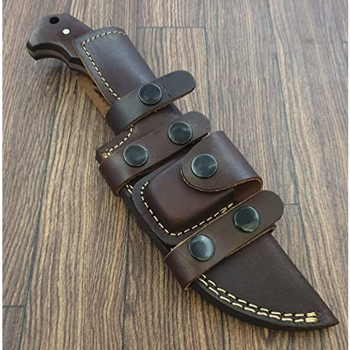 TR-1168 Custom Handmade Damascus Steel 10 Inches Tactical Knife - Perfect Grip Rose wood Handle