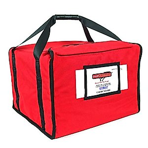 RediHEAT HP160 Heated Pizza Delivery System, 16" 5-Pie Bag, 17.5" Length x 17.5" Width x 12" Height, Red