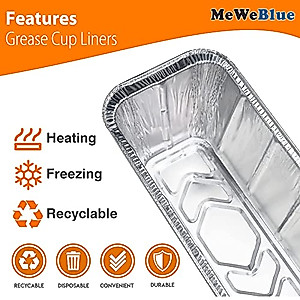 40-Pack Blackstone Grease Cup Liners, Blackstone Griddle Accessories, Grease Catcher Liners for Blackstone Grill, Aluminum Foil Drip Pan Compatible Blackstone Griddle 36" 30" 28" 22" 17"