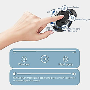 L LINPA WORLD Wireless Earbuds Super Portable True Wireless Stereo Headphones in Ear Deep Bass Built in Mic IPX6 Waterproof with Charging Case (Only 50g) 40H Playtime for Workout Running (Dark Gray)