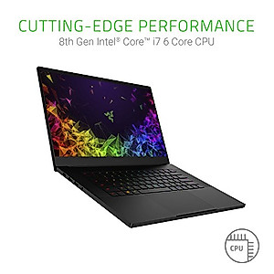 Razer Blade - Worlds Smallest 15.6in Gaming Laptop - 144Hz Full HD, 8th Gen Intel Core i7-8750H, GeForce GTX 1060 Max-Q, 16GB RAM, 512GB SSD (Renewed)