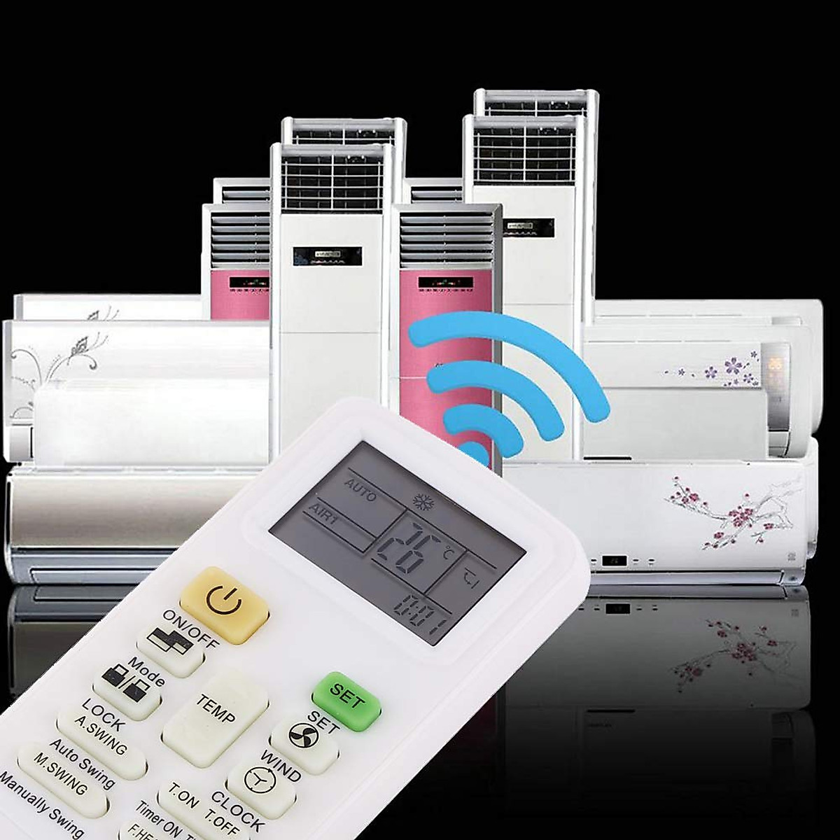 Tihebeyan Universal Air Conditioner Remote Control, Remote Control Replacement for Gree Midea LG Sharp Haier Toshiba Samsung Air Conditioning