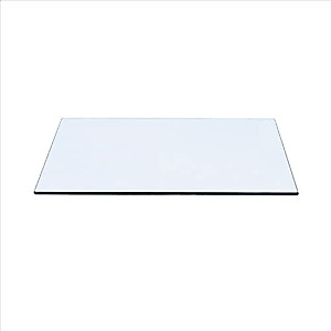 30" X 50" Rectangle 1/2" Thick Tempered Clear Glass Table Top with Flat Polished Edge and Touch Corners