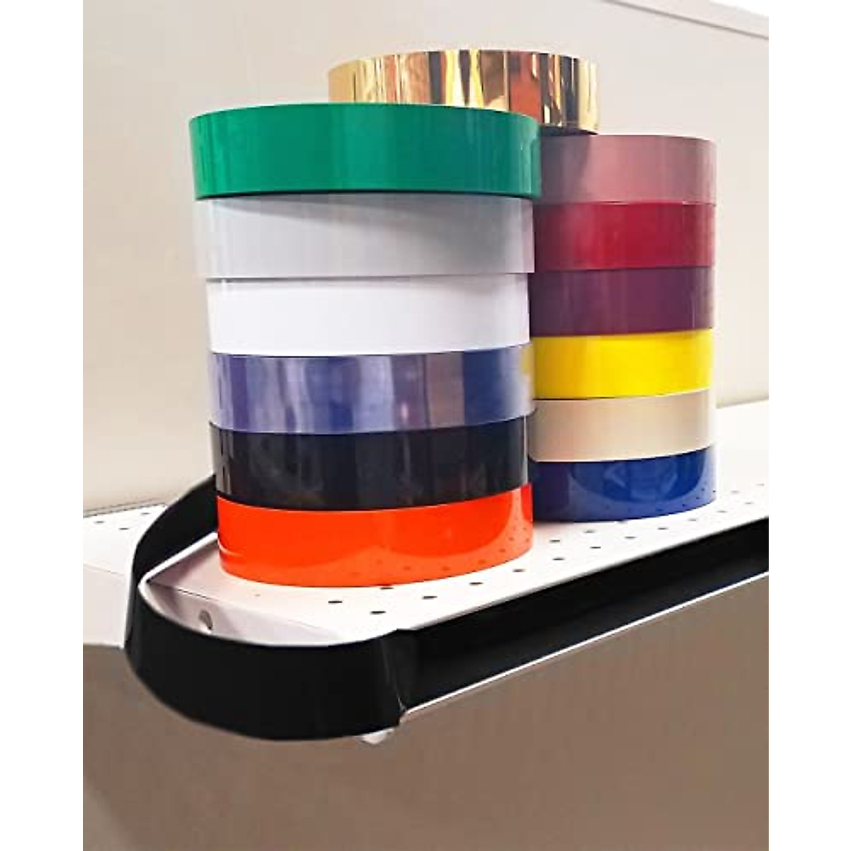 STORE FIXTURES DIRECT Decorative Gondola Shelving Vinyl Insert for Ticket Channel 130 FT. x 1.25 in. - Black