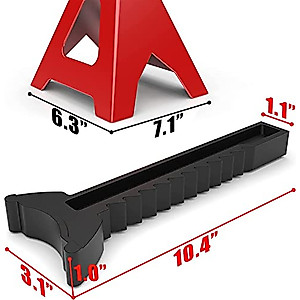 BIG RED AT42002R Torin Steel Car Jack Stands: 2 Ton (4,000 lb) Capacity, Red, 1 Pair