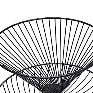 WSZJJ Creative Modern 2 Layer Metal Bowl Kitchen Fruit Basket Champagne Elegant Home Living Room Decoration Storage Basket