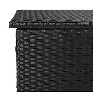 Safavieh PAT9002A Collection Cosima Black 53" 13 Gallon Outdoor Storage Deck Box
