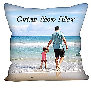 Custom Pillow, Personalized Photo Pillows, 16 x 16 ”(Including Pillow Insertion)Design Throw Pillow with Photo Text, Customize Pet Pillow, Personalized Memorial Gift for Birthday, Christmas