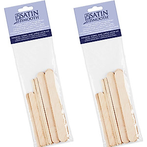 Satin Smooth Natural Muslin Epilating Strips & Applicators Kit, 2 packs