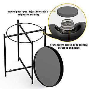 Yesker Side Table, End Table Metal Small Table Indoor Outdoor & Snack Bedside Table Sofa Side Snack Table Accent Coffee Table Living Room Bedroom Balcony 1 Layer (Black)