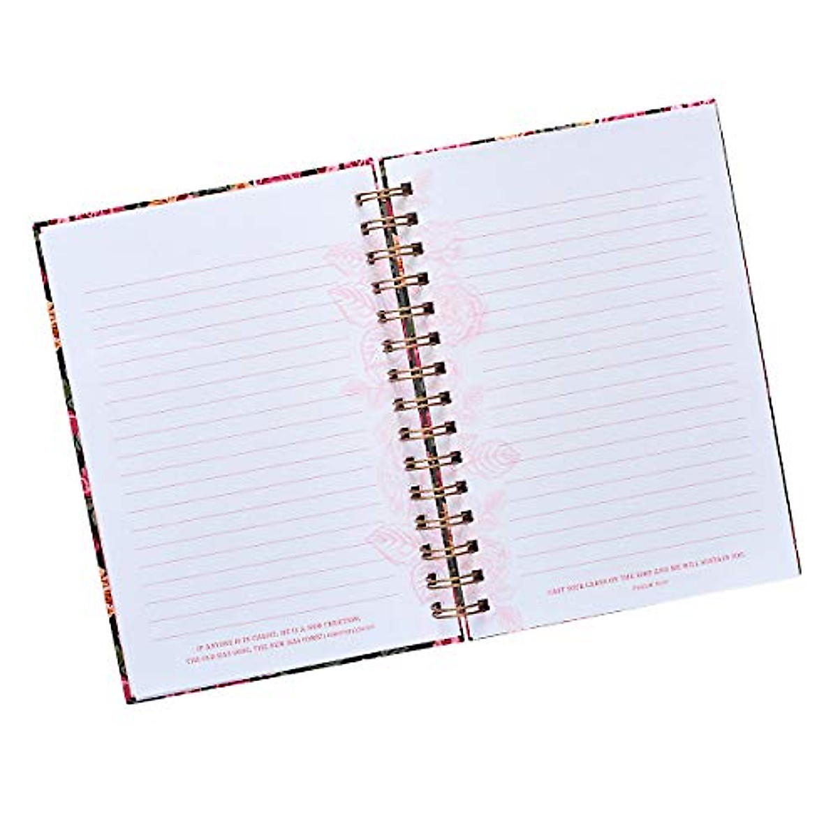 Christian Art Gifts Journal w/Scripture Serenity Prayer Pink Roses 192 Ruled Pages, Large Hardcover Notebook, Wire Bound