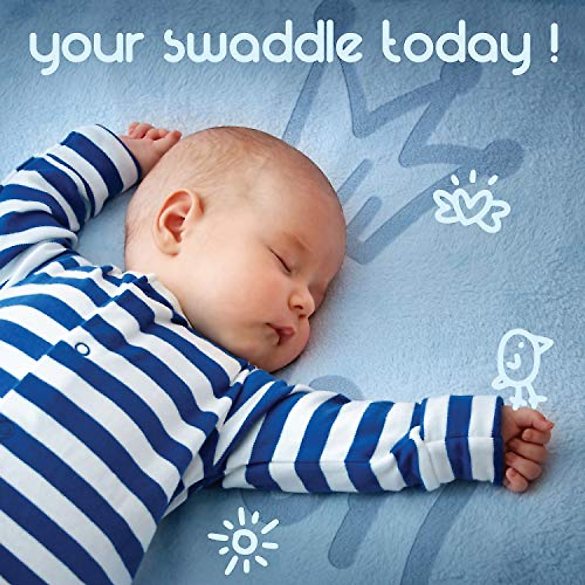 Be Burgundy Personalized Baby Blankets w/Name - Baby Receiving Blanket - 36x36 in | Satin Trim, Fleece | Blue - Baby Boy Gifts, Baby Stuff, Welcome Baby Gifts for Newborns | Footprints