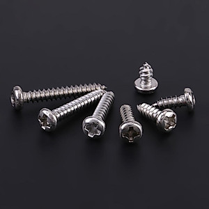 500Pcs M3 Self Tapping Screws Stainless Steel Cross Drive Button Head Self Drilling Screws Assortment(Stainless Steel)