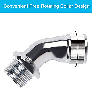 Darineey Shower Elbow Adapter for Shower Head 45°Angle G1/2 Male to Female Shower Head Extender Connector