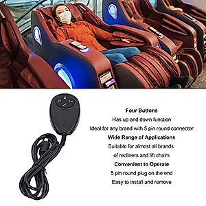 Lift Chairs Power Recliners, Lift Chair Remote 4 Buttons 5 Pin Up Down Replacement Hand Control Handset