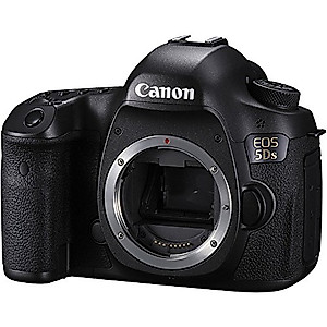 Canon EOS 5DS DSLR Camera (Body Only) (0581C002), 64GB Memory Card, Case, Card Reader, Flex Tripod, Hand Strap, Cap Keeper, Memory Wallet, Cleaning Kit (Renewed)