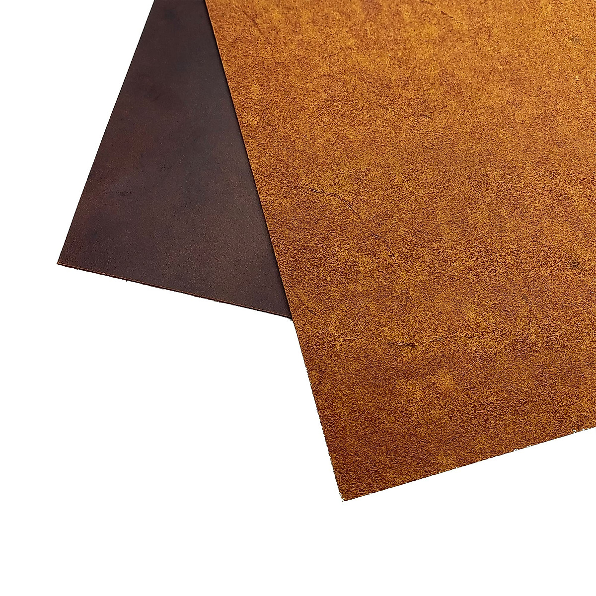 Biocca Boutique - Premium Genuine Leather Square for Crafts - 12" X 12" (2-Pack) - Free Extra Pieces Included!