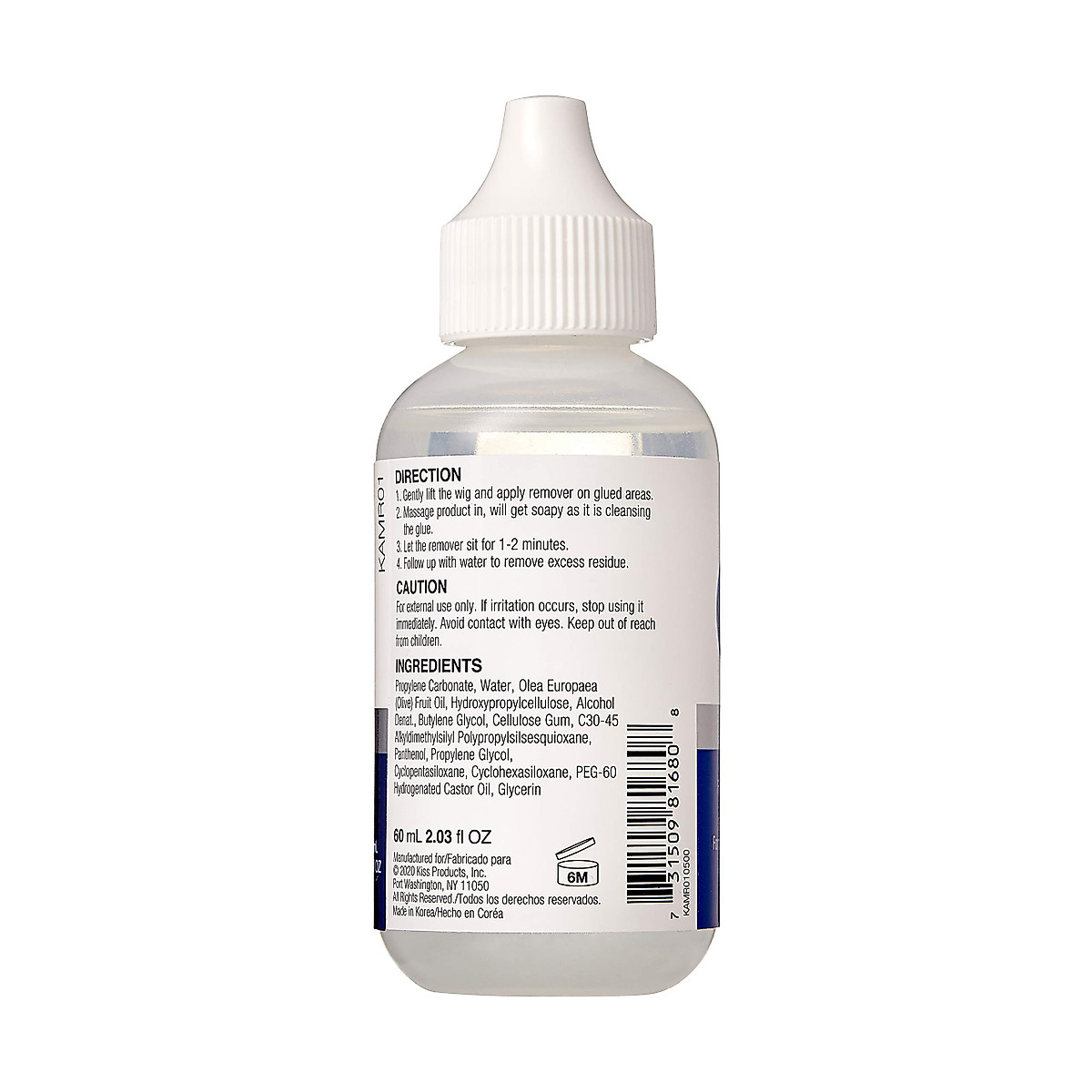 Red by Kiss All Mighty Lace Front Wig Remover- Gentle Foaming Solvent, Protect Your Edges, No Harmful chemicals 60mL (2.03 fl OZ)- KAMR01 (Remover)