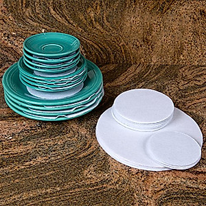 Evelots 48 Piece Set Plate Separators-Soft Felt-3 Sizes-Fine China/Dish Protectors