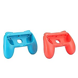 Joypad Protective Skin, Games Grips Exquisite Workmanship for Reduce Fatigue for Long‑Term Use(Red + Blue 2 Packs)