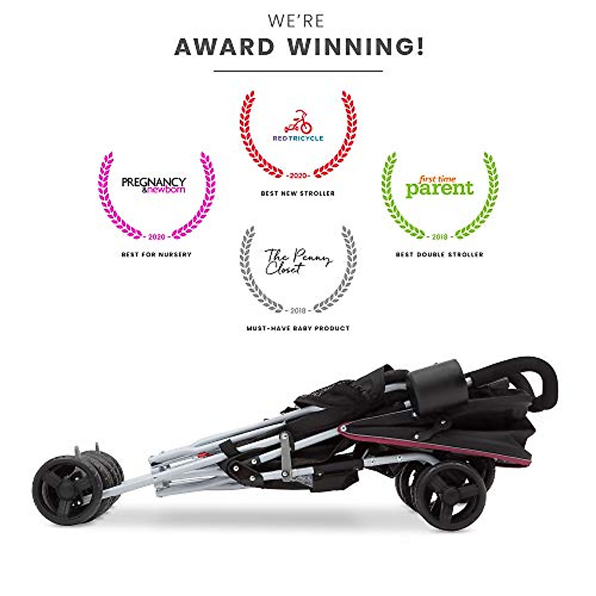 Jeep Scout Double Stroller, Lunar Burgundy